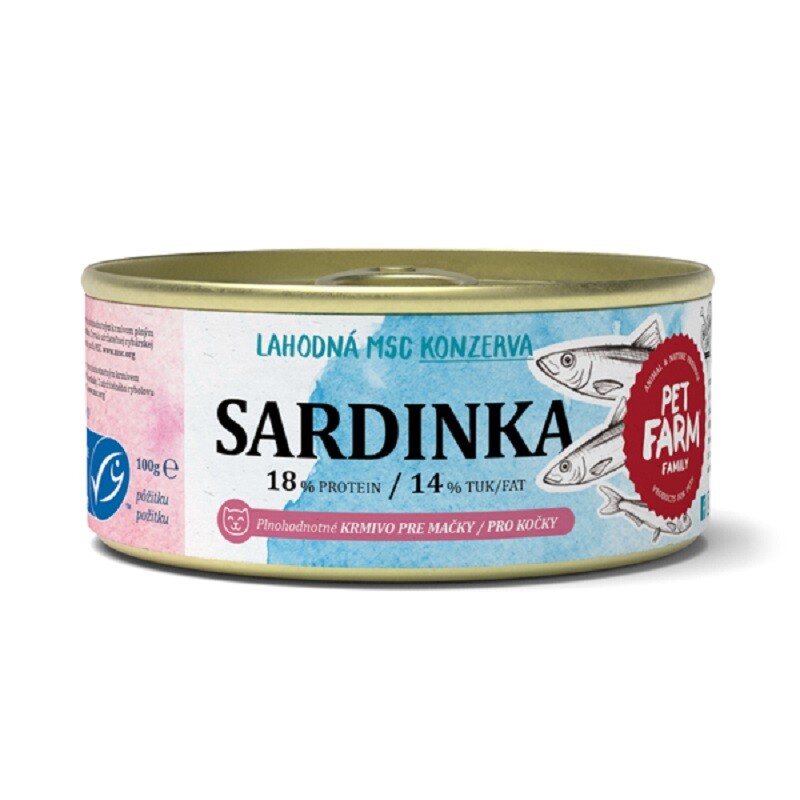 Konzerva pro kočky Sardinka 100 g | Sklizeno