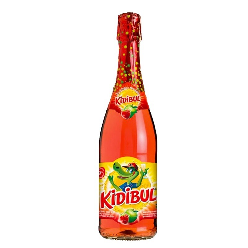 Kidibul - Dětský šumivý nápoj - 99% Jablko, Jahoda 735 ml | Sklizeno